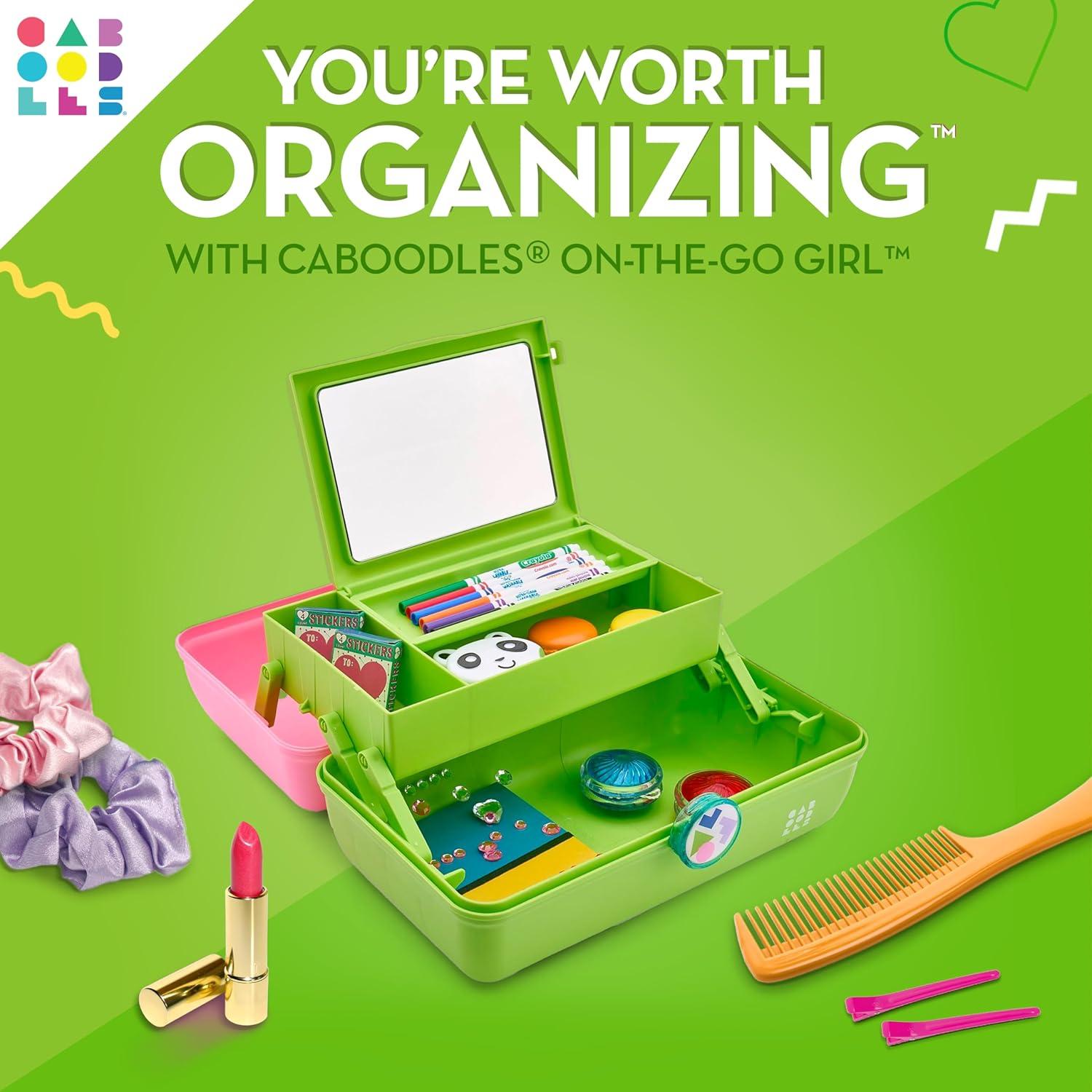 Caboodles On-The-Go-Girl Case(Pink Neon Green) - Crayola Kids Studio