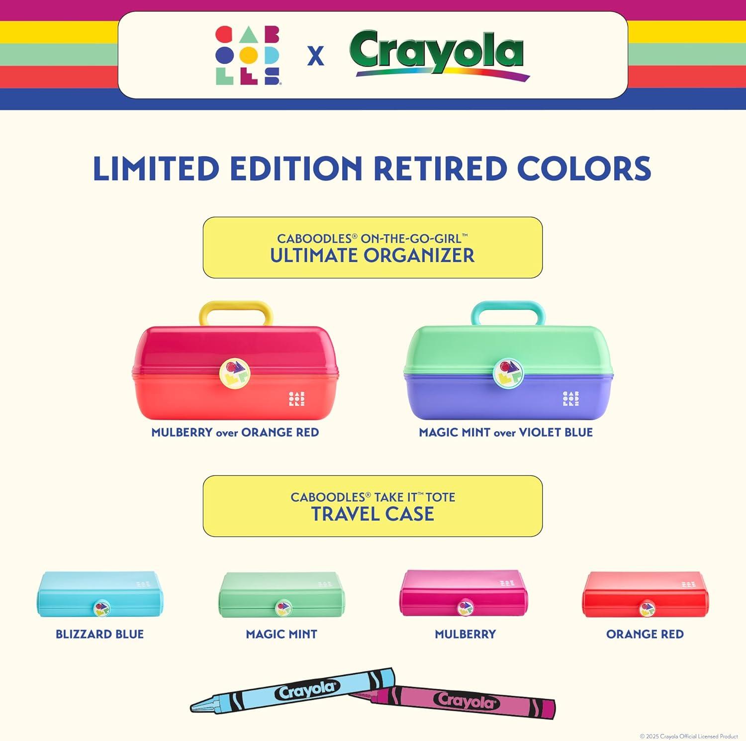Caboodles Take-It Tote Case(Crayola’s Orange Red) - Crayola Kids Studio